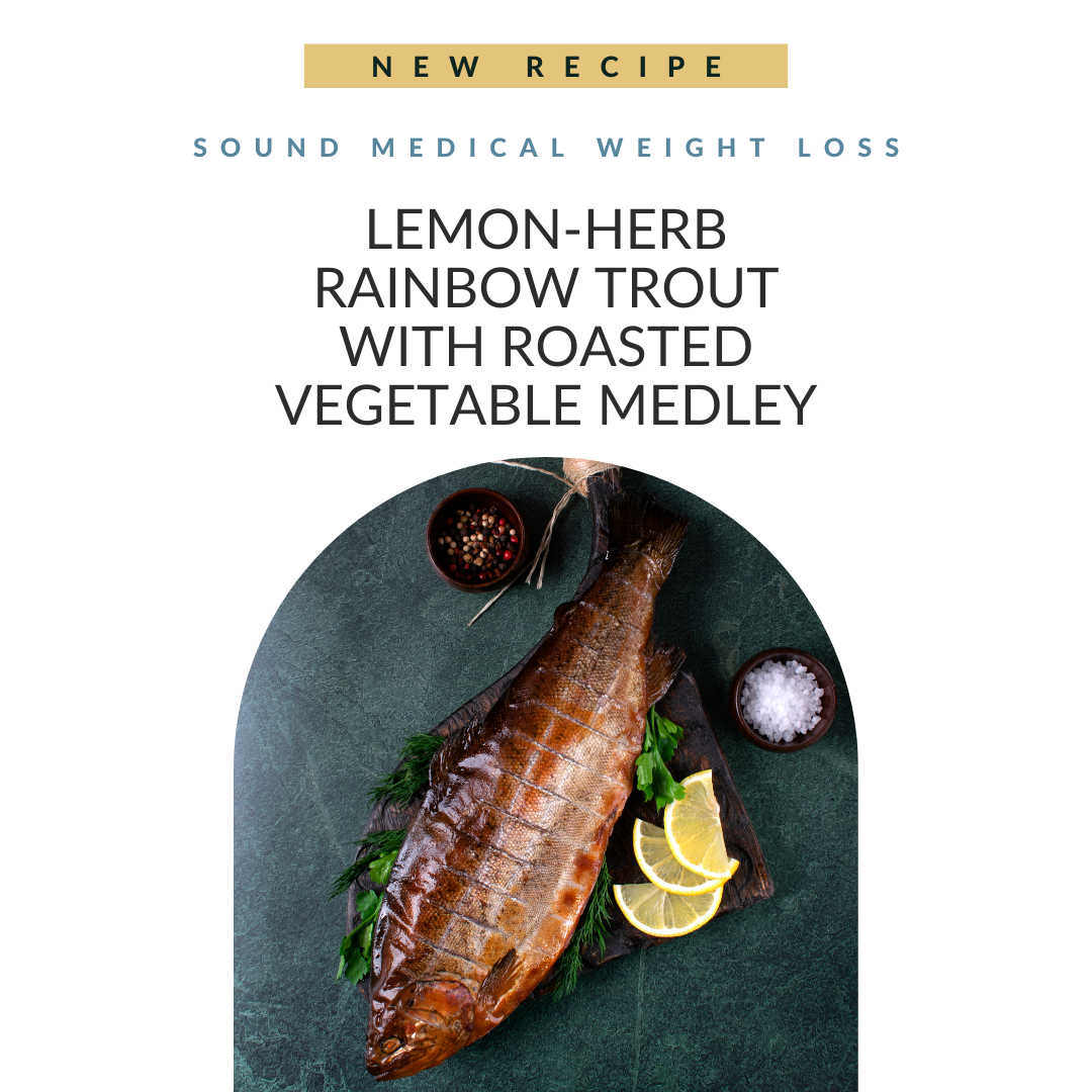 Lemon-Herb Rainbow Trout with Roasted Vegetable Medley